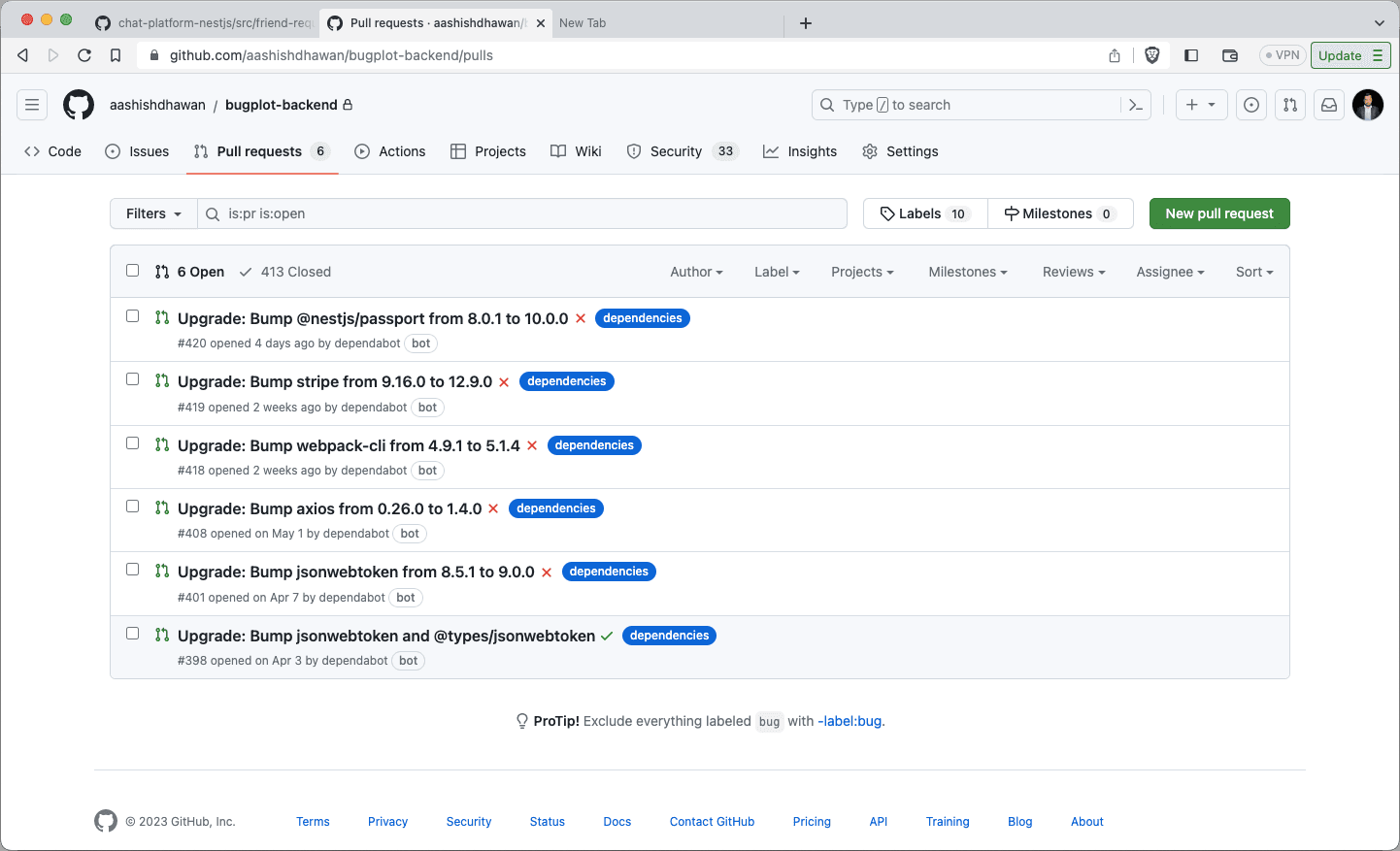 Managing github repositories - Best Practices