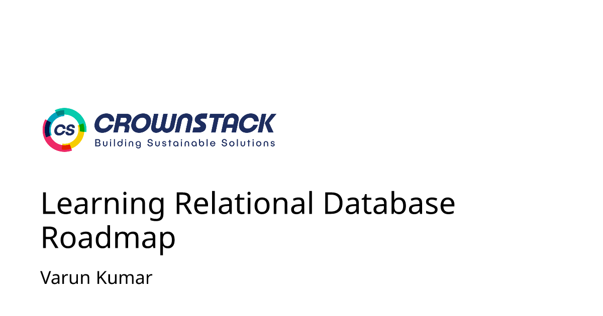 Learning Relational Database Roadmap
